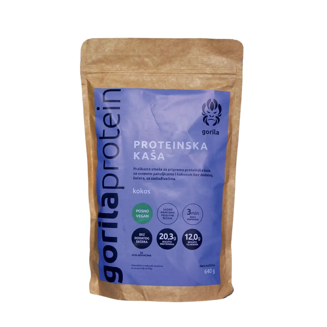 Proteinska Kaša Kokos 640g – Gorila Protein