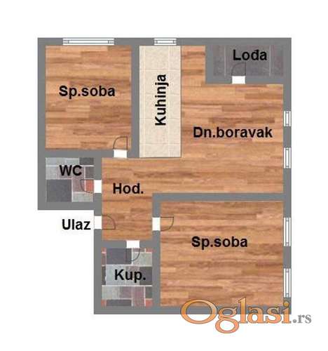 Trosoban stan u izgradnji, Klisa, 64m2