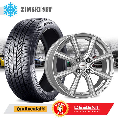 215/60 R17 SET Z CONTINENTAL + DEZENT TN SIL 4/108