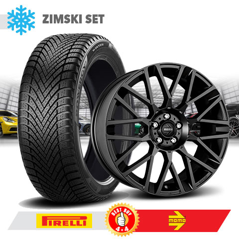 215/65 R17 SET Z PIRELLI + MOMO REV MB 5/114.3 + TPMS