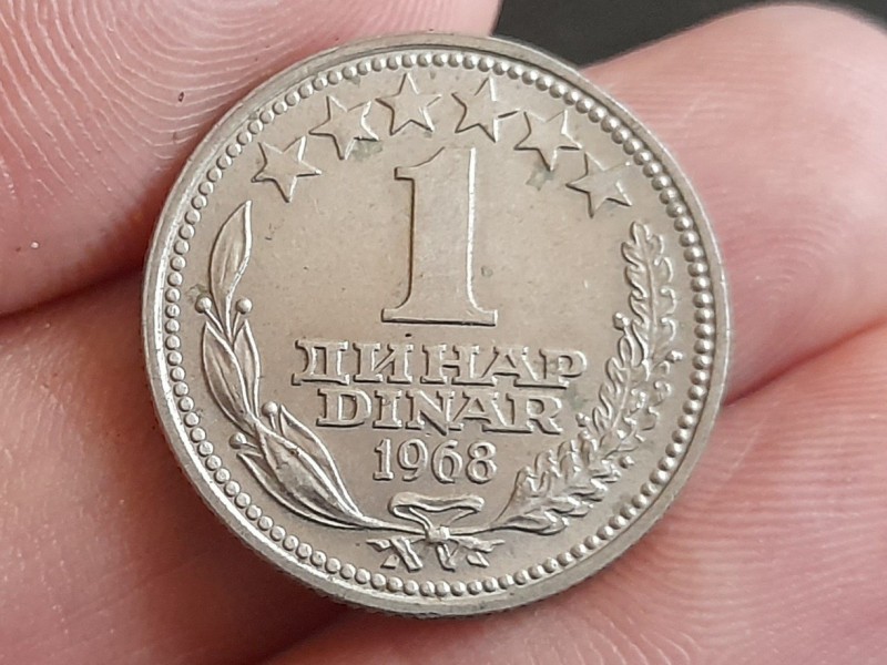 SFRJ, 1 dinar 1968