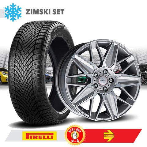 235/45 R18 SET Z PIRELLI + MOMO EVOL TS POL 5/112