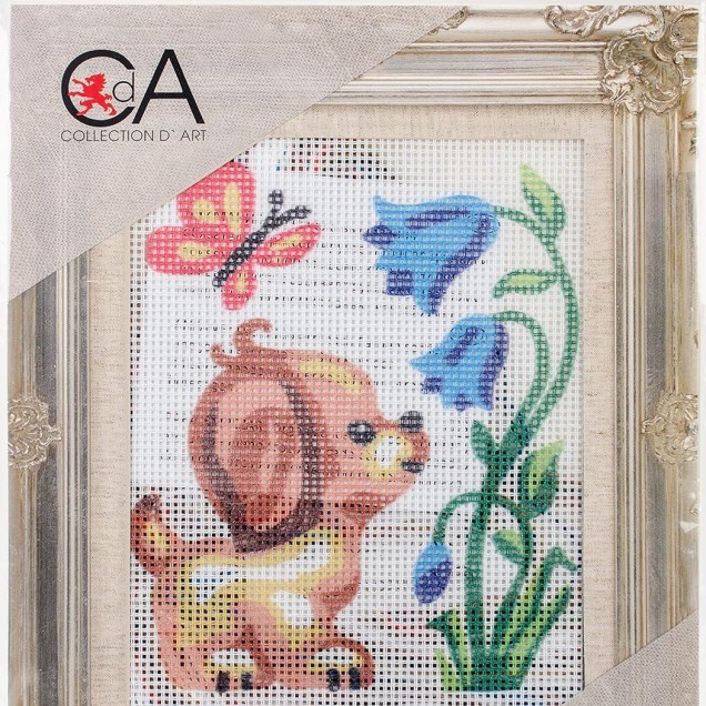 Embroidery kits set, 14cm x 18cm, Collection D`Art