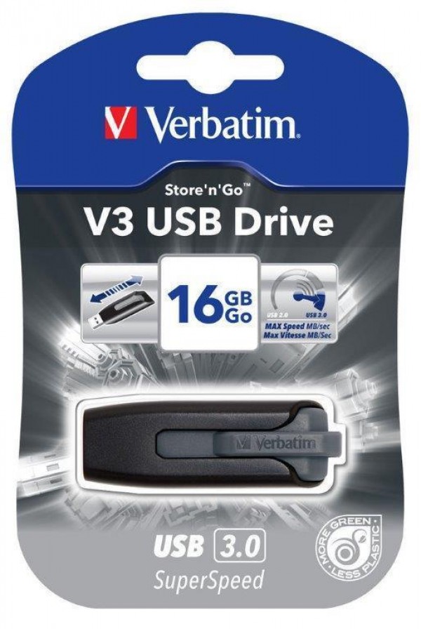 Verbatim V3 USB 16GB 3.0 Grey (49172)