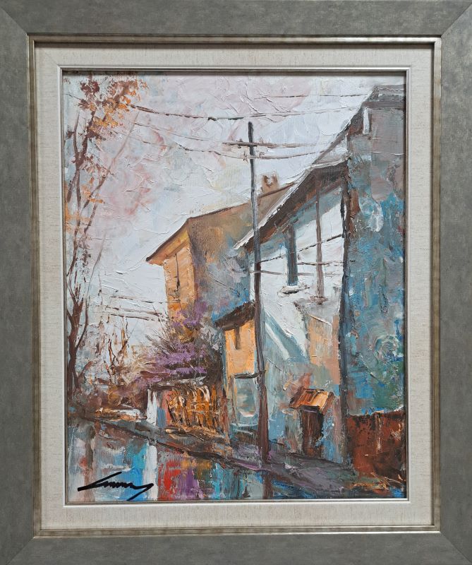 Grad II, ulje na platnu, Ivan Vanja Milanovic, sa 63×53 cm, bez 50×40 cm, sertifikat, 150 evra