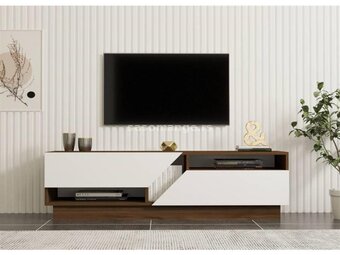 HOME LINE TV polica Koza Walnut White