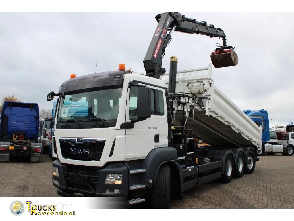 MAN TGS 35.460 + hiab xpro 232 E3 + tipper + remote + BE apk 03-2024 pokretna dizalica