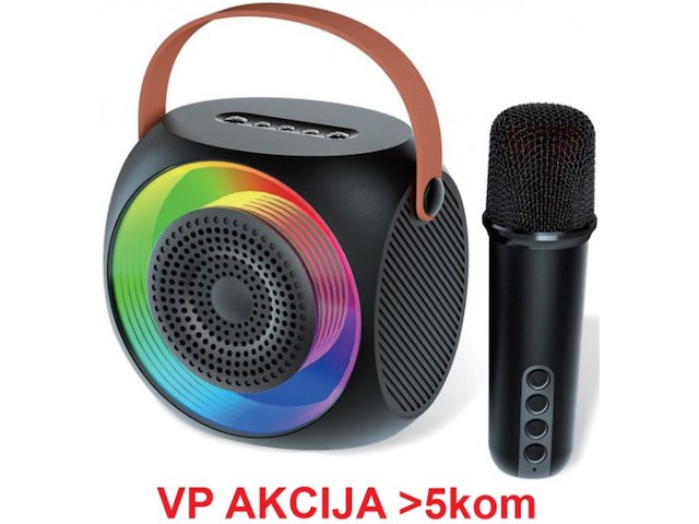 SPK-L2 ** Gembird Bluetooth karaoke zvucnik RGB,10W,1800mAh, USB, microSD, AUX +mikrofon 500mAh(1360