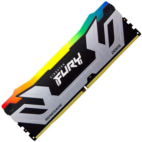 Kingston 24GB (1x24GB) DDR5 8400MT/s CL40 FURY Renegade Silver/Black RGB CUDIMM XMP memorija | KF584CU40RSA-24