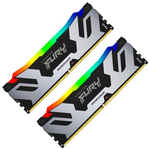 Kingston 48GB (2x24GB) DDR5 8400MT/s CL40 FURY Renegade Silver/Black RGB CUDIMM XMP memorija | KF584CU40RSAK2-48