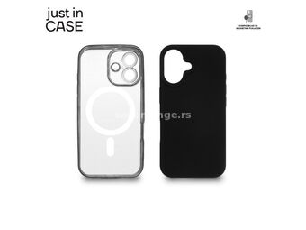 JUST IN CASE 2u1 Extra case MAG MIX PLUS paket za iPhone 16/ crna