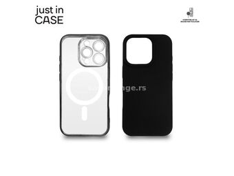 JUST IN CASE 2u1 Extra case MAG MIX PLUS paket za iPhone 16 Pro/ crna