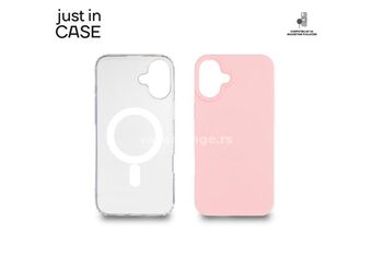 JUST IN CASE 2u1 Extra case MAG MIX PLUS paket za iPhone 16 Plus/ roza