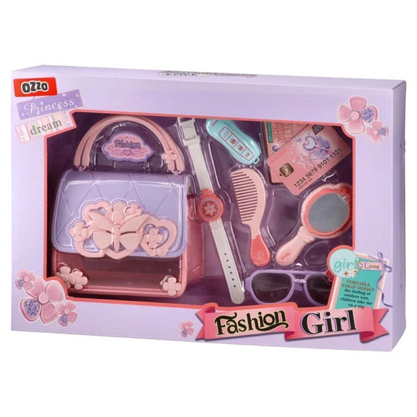 Fashion girl, set za ulepšavanje, torbica i papuče