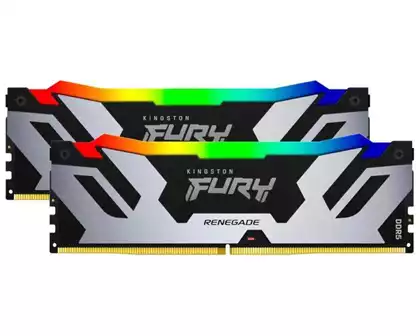 KINGSTON DIMM DDR5 48GB (2x24GB kit) 7200MT/s KF572C38RSAK2-48 FURY Renegade Silver RGB XMP