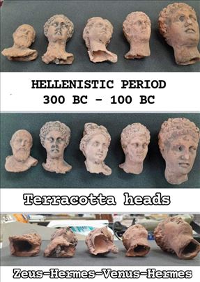 All 5 hellenistic period terracotta heads