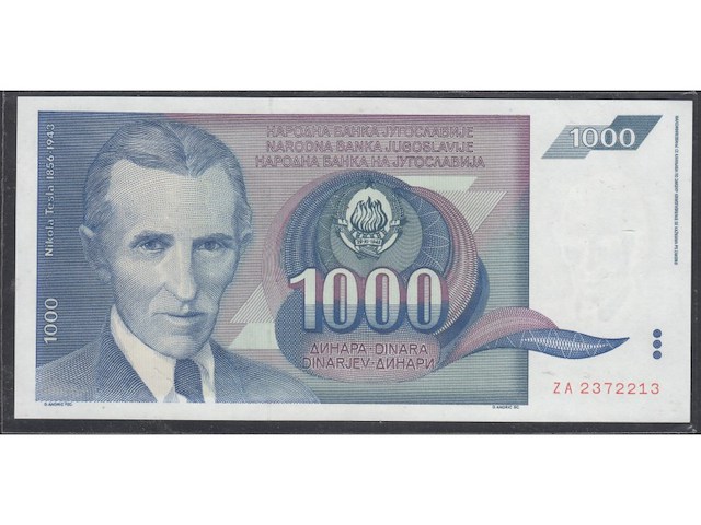 Jugoslavija 1991 1000 dinara zamenska aUNC/UNC