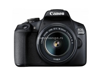 CANON EOS 2000D + EF-S 18-55 IS II Kit black