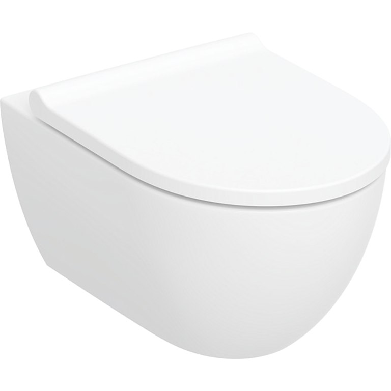 Geberit iCon set konzolne WC šolje, skriveno kačenje, Rimfree, sa WC sedištem, 49 cm