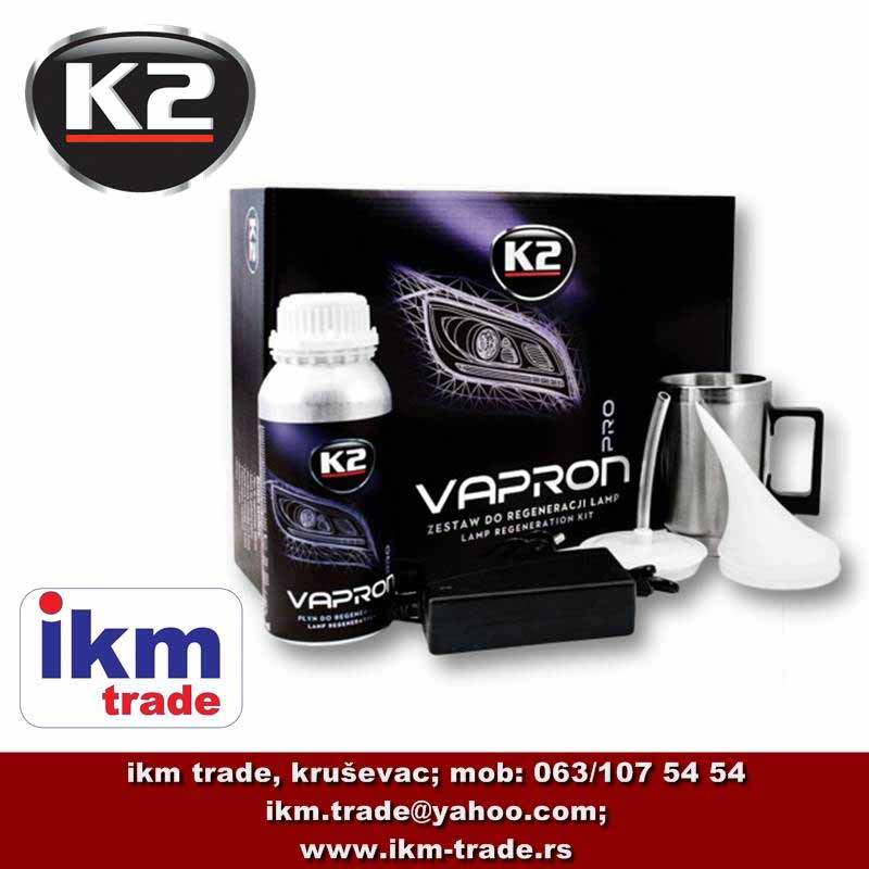 K2 VAPRON PRO – profesionalni set za poliranje farova