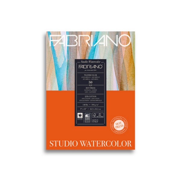 Fabriano FABRIANO STUDIO 50L WATERCOLOR 300GR 22.9X30.5 19503004 BLOK