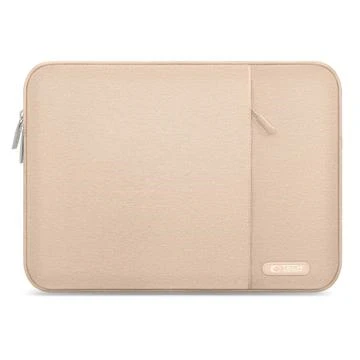 TECH-PROTECT SLEEVY LAPTOP SLEEVE WITH SIDE POCKET - 13-14" - CAFFE LATTE