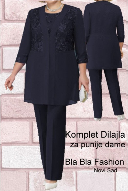 Komplet Dilajla Teget Za Punije Dame