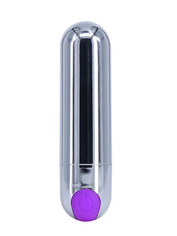 Wibrator Strong Bullet vibrator Silver Purple USB 10 Functions masažer za klitoris