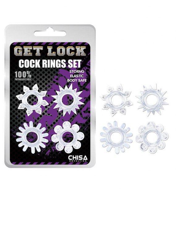 Cock Rings Set Clear prstenovi za penis