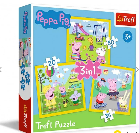 Puzzle 3 u 1 Pepa Prase