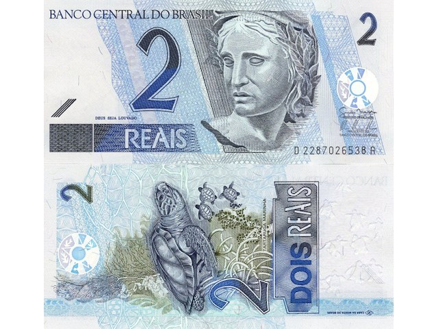 BRAZIL 2 Reais 2001 UNC, P-249