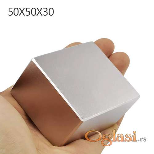 N52 50x50x30mm Bolk Magneti