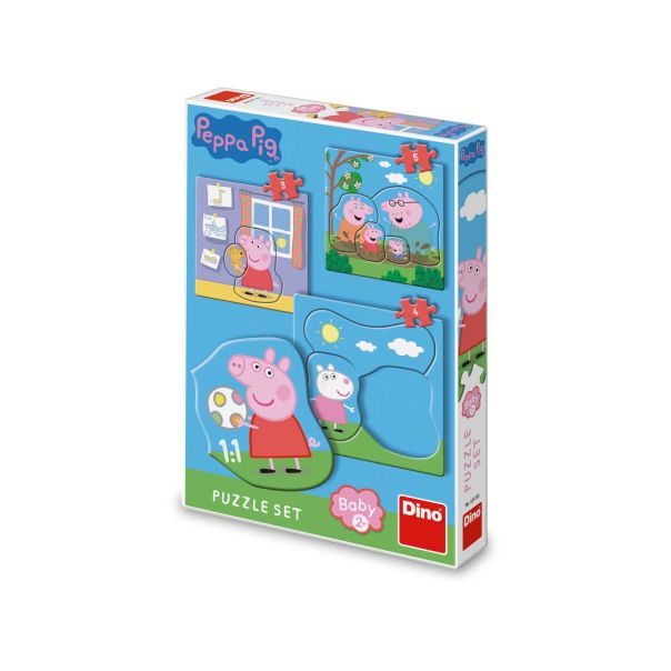 DINO Puzzle za bebe Peppa Pig - Porodica 3/4/5 delova (325135)