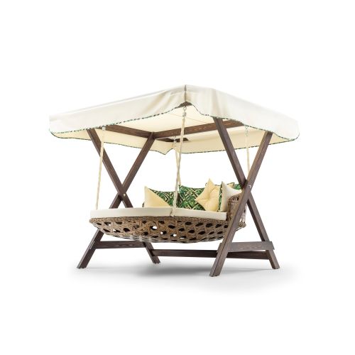 Dominic - Cream Cream Garden Double Swing Chair