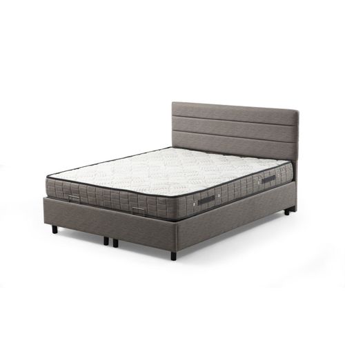 Motya 120 x 200 - Light Grey Light Grey Single Bed Base & Headboard