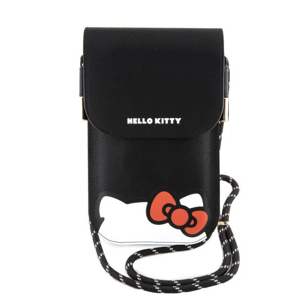 HELLO KITTY Univerzalna torbica za telefon HIDDEN KITTY LOGO BLACK