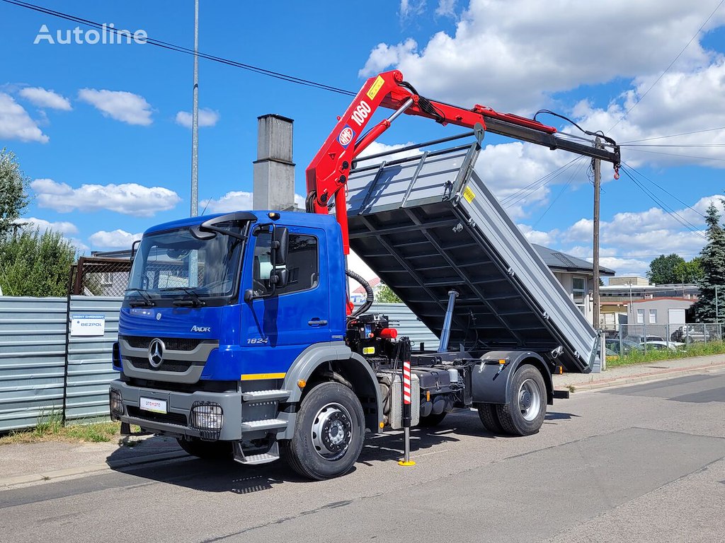 Mercedes-Benz AXOR 1824 K HDS HMF 1060 Radiowy PILOT + Nowy Kiper 3 str. Żuraw