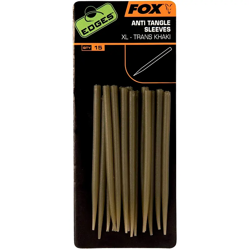 FOX EDGES ANTI TANGLE SLEEVE XL TRANS KHAKI x15 (CAC554)