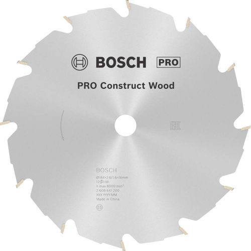 Bosch PRO Construct Wood list kružne testere 184x2.6x16 mm 12z HB max 8.000 o/min (2608641200)