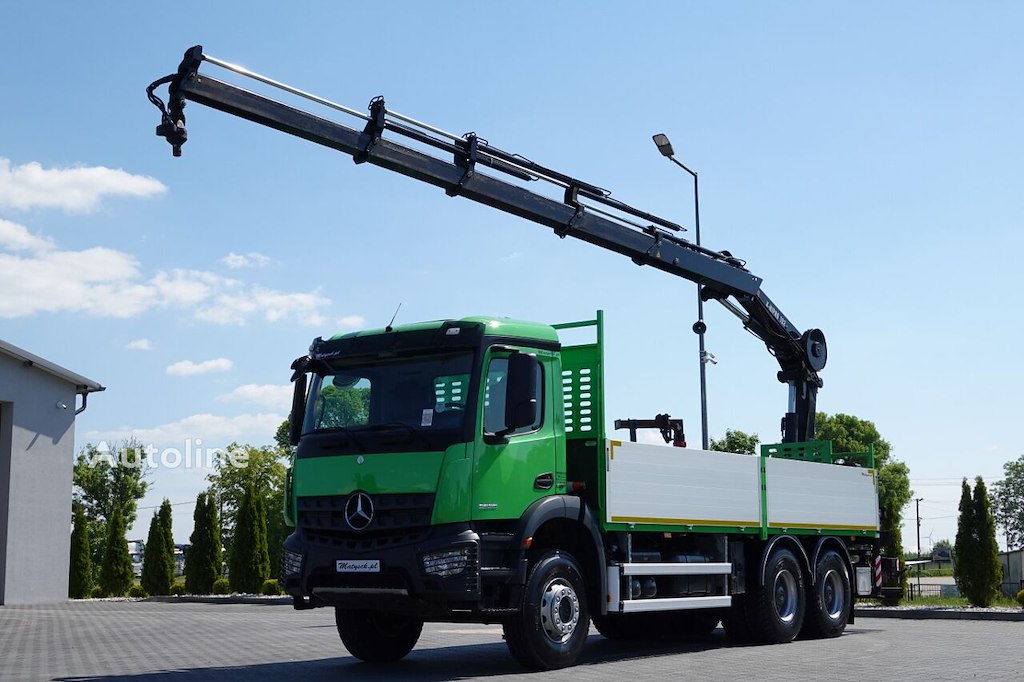 Mercedes-Benz AROCS 2636 / 6x4 / SKRZYNIOWY- 6,5 M / + HDS HIAB 4x wysów: 13 kamion s ravnom platformom