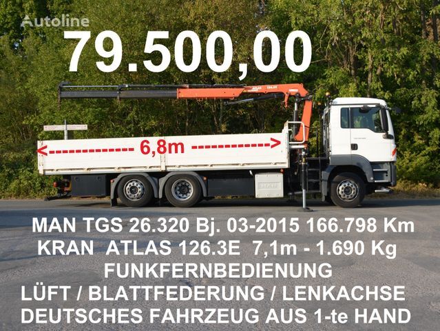 MAN TGS 26.320 kamion s ravnom platformom