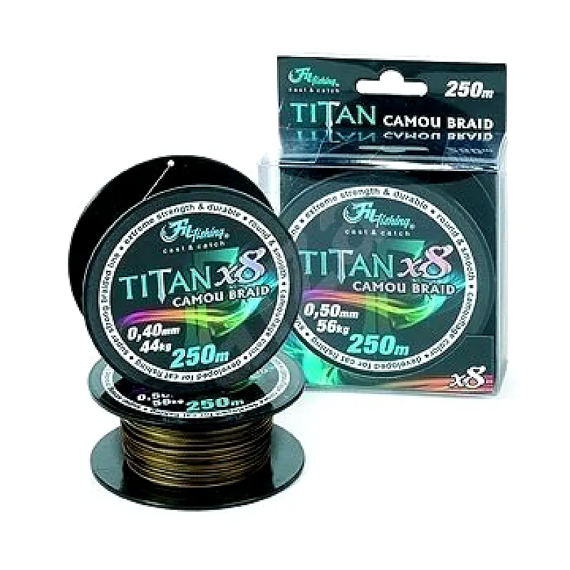 FIL FISHING TITAN X8 CAMOU BRAID 250m 0,50mm (30-7997)