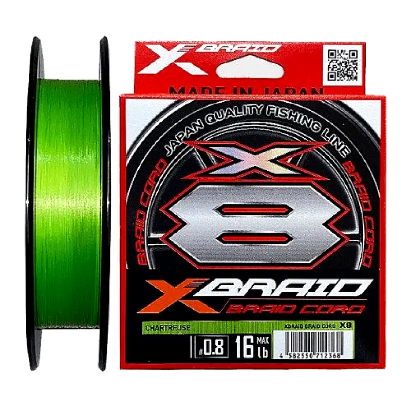 YGK X-BRAID BRAID CORD X8 300m Chartreuse 3 50lb (X036-3) 57390