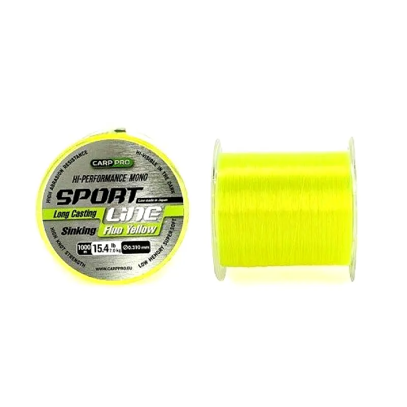 Carp Pro SPORT LONG CAST 1000m 0.310mm FLUO YELLOW (CP2110-0310) 50275