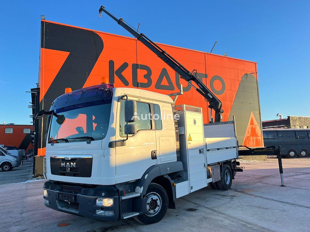 MAN TGL 12.250 4x2 HIAB XS088E-3 / PLATFORM L=2720 mm kamion s ravnom platformom