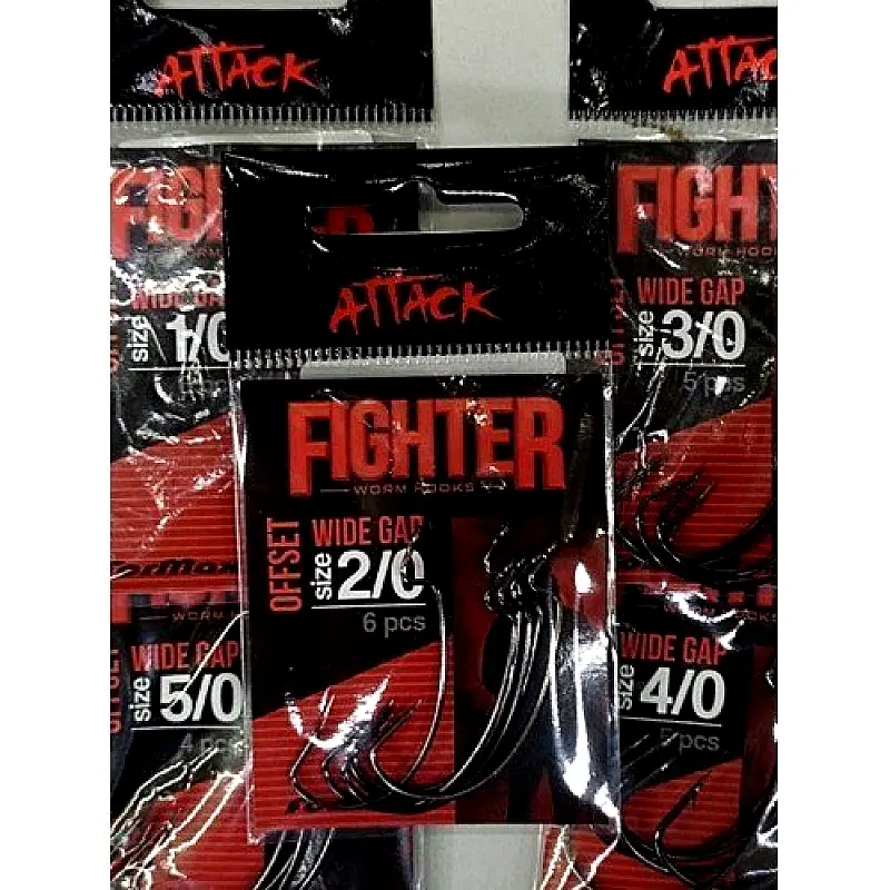 Formax ATTACK WORM OFFSET WIDE GAP 2/0 - 6pcs (FXAT-909502) 52588