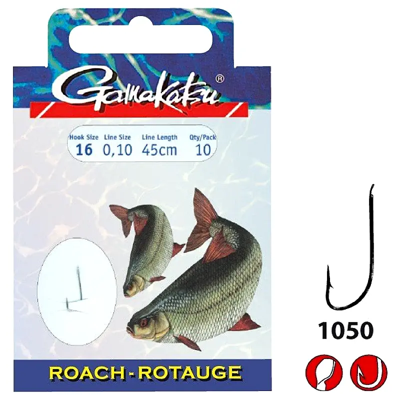 GAMAKATSU VEZANE BKS-1050N ROACH Vel.16 0,10mm 45cm