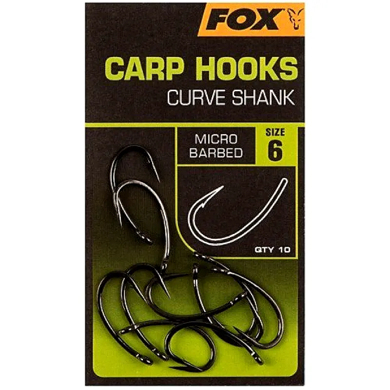 FOX CARP HOOKS-CURVE SHANK-SIZE 4 (CHK232) 55035