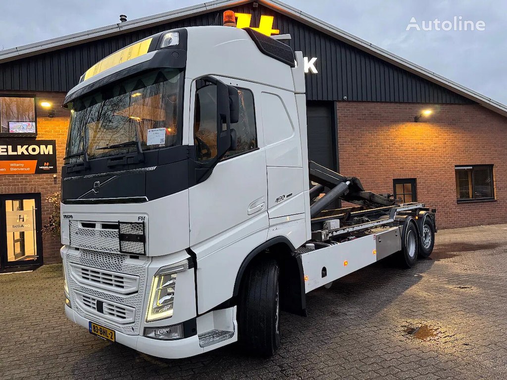 Volvo FH 460 6X2 VDL 25T Haakarm Standairco 9T Vooras Stuuras NL Truck kamion rol kiper