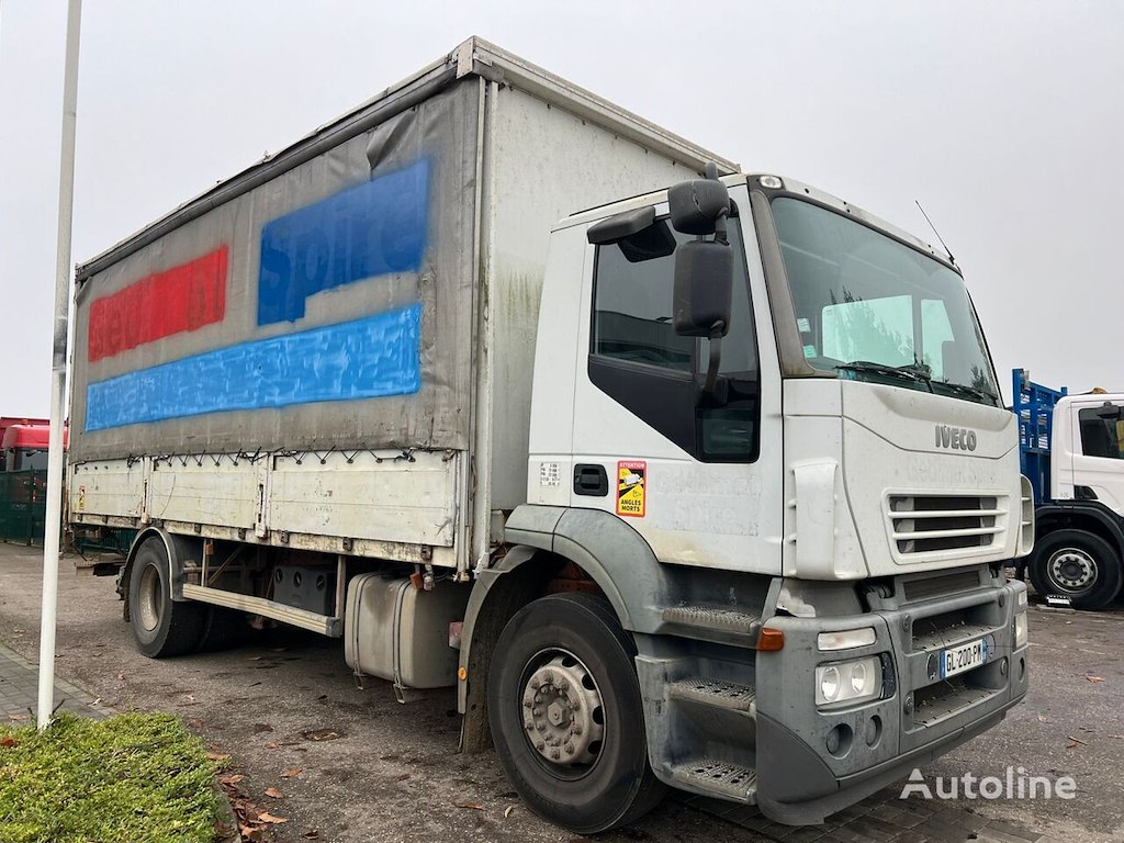 IVECO STRALIS 270 - 19T - BACHER RIDELLES - HAYON - BOX 6.50M kamion sa klizna zavesa cerada